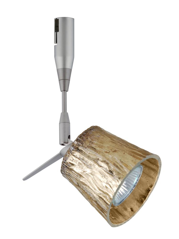 Besa Spotlight Nico 3 Satin Nickel Stone Gold Foil 1x50W Bipin MR16 ...